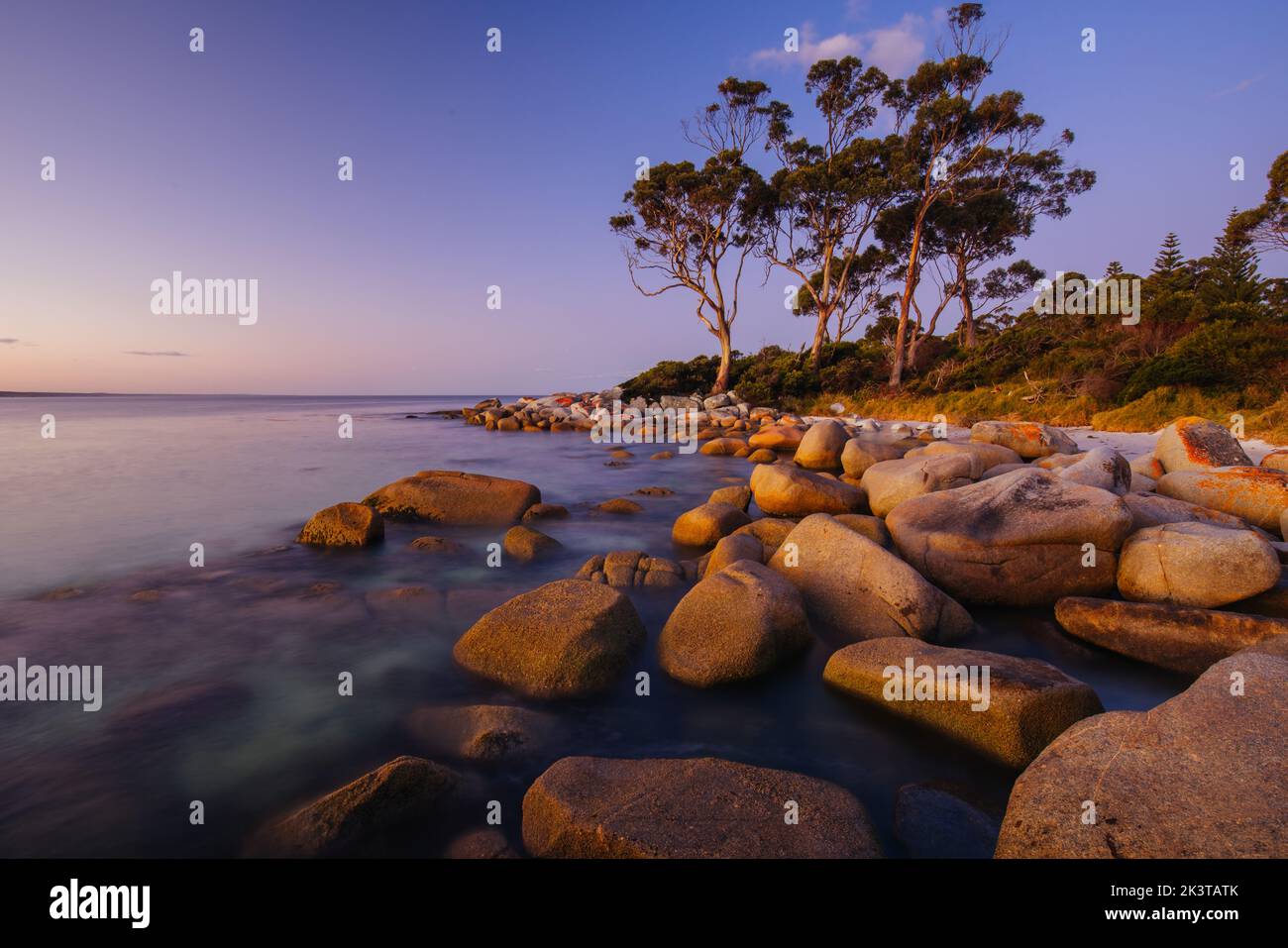 Binalong Bay Sunset in Tasmania Australia Stock Photo - Alamy
