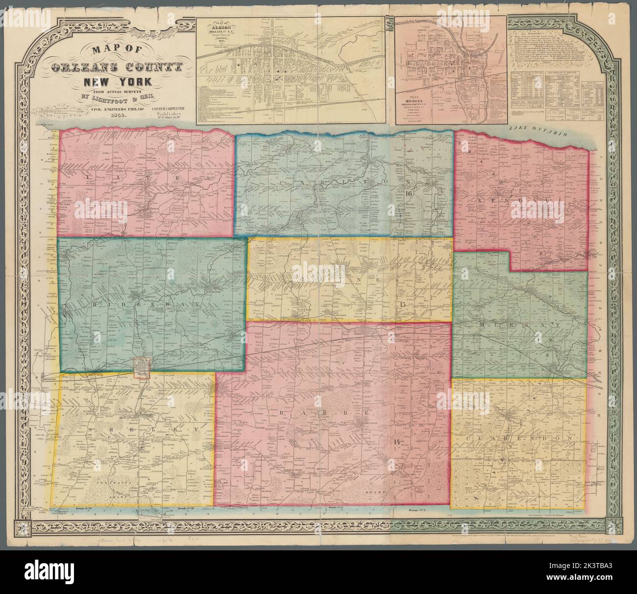 Map of Orleans County, New York: from actual surveys Cartographic. Maps ...