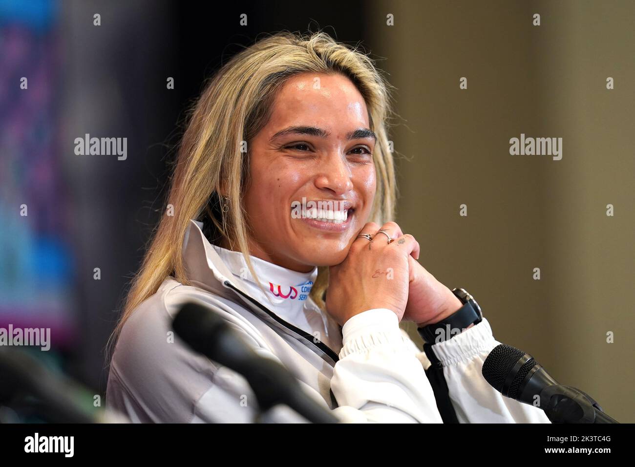 Madison De Rozario during a press conference held at the De Vere Hotel ...