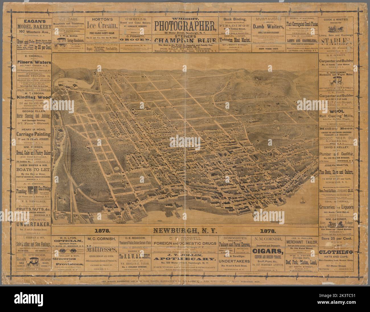 Newburgh, N.Y., 1878 Cartographic. Maps, Aerial views. 1878. Lionel ...