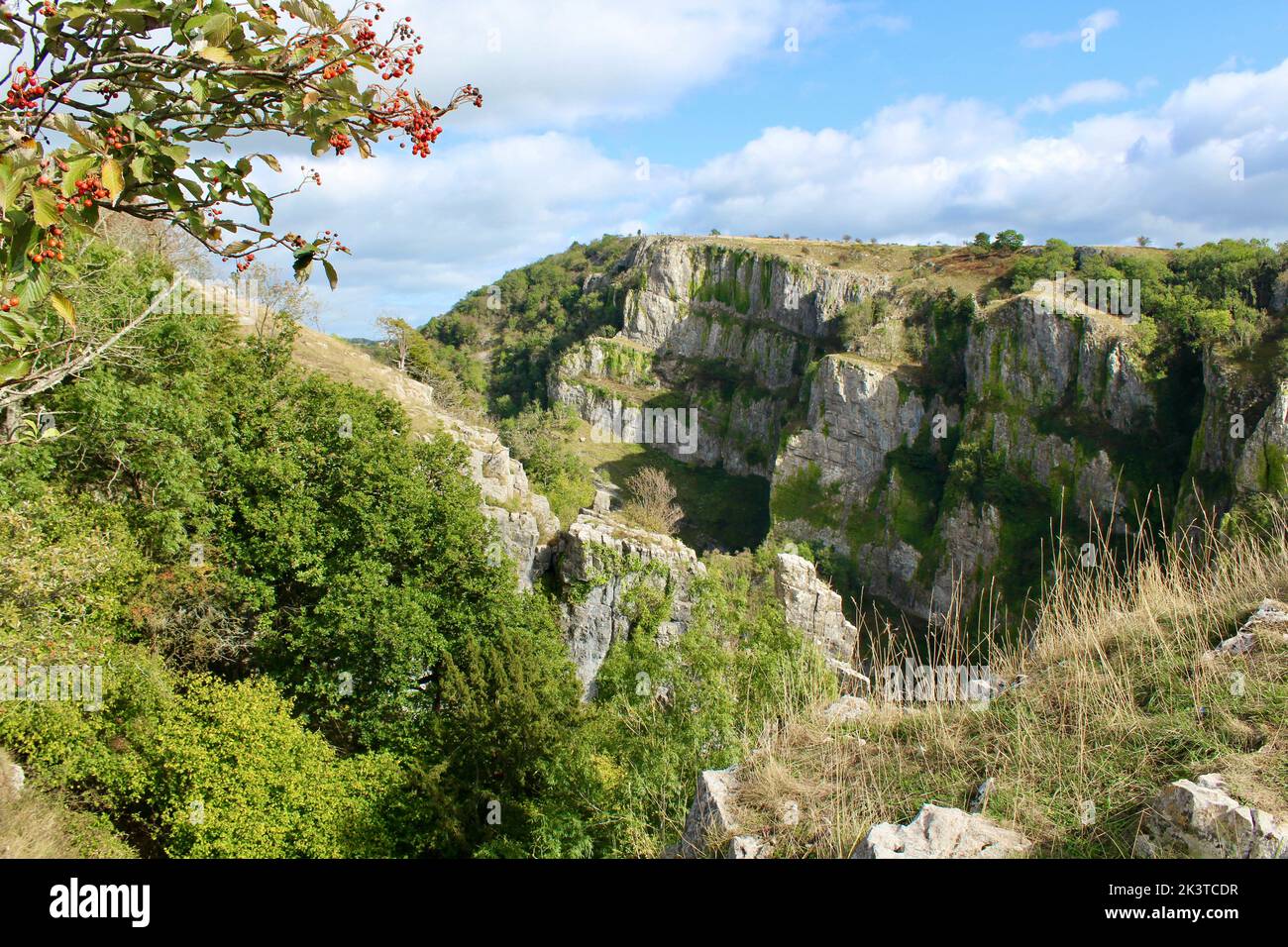 Cheddar Gorge, Somerset, England - England's largest gorge Stock Photo ...