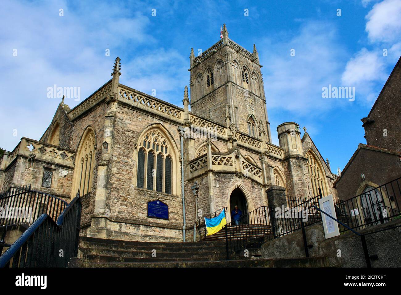 The Church of St John the Baptist Axbridge Somerset England Stock Photo ...
