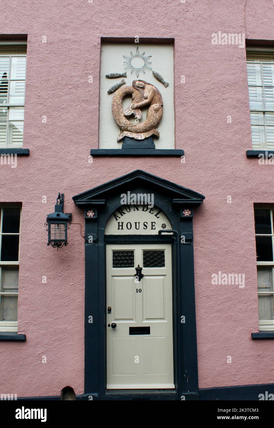 Axbridge, Somerset, England - Street Scene - Mermaid House Stock Photo ...