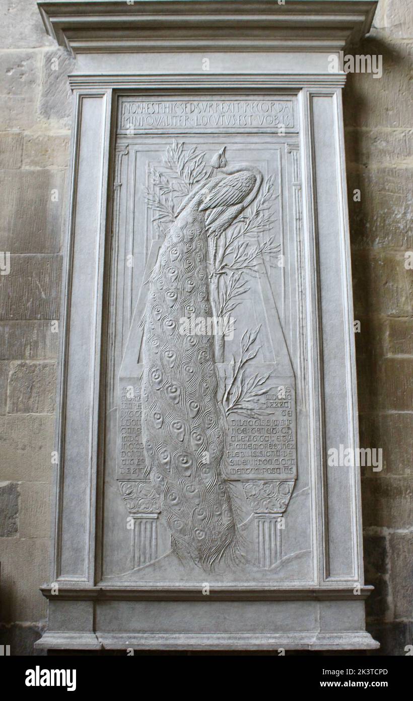 Memorial Plaque of a peacock 1886 by Edward Burne-Jones for Laura ...