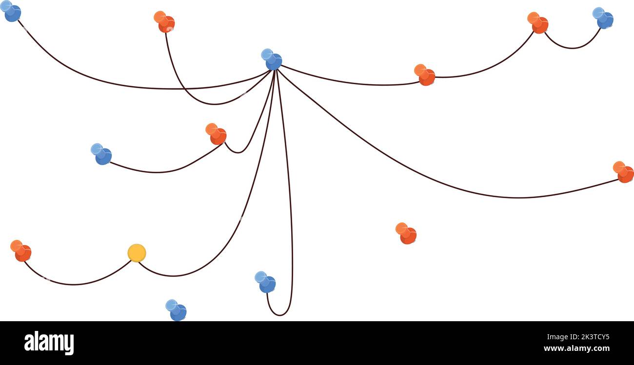 Pin string world map Stock Vector Images - Alamy