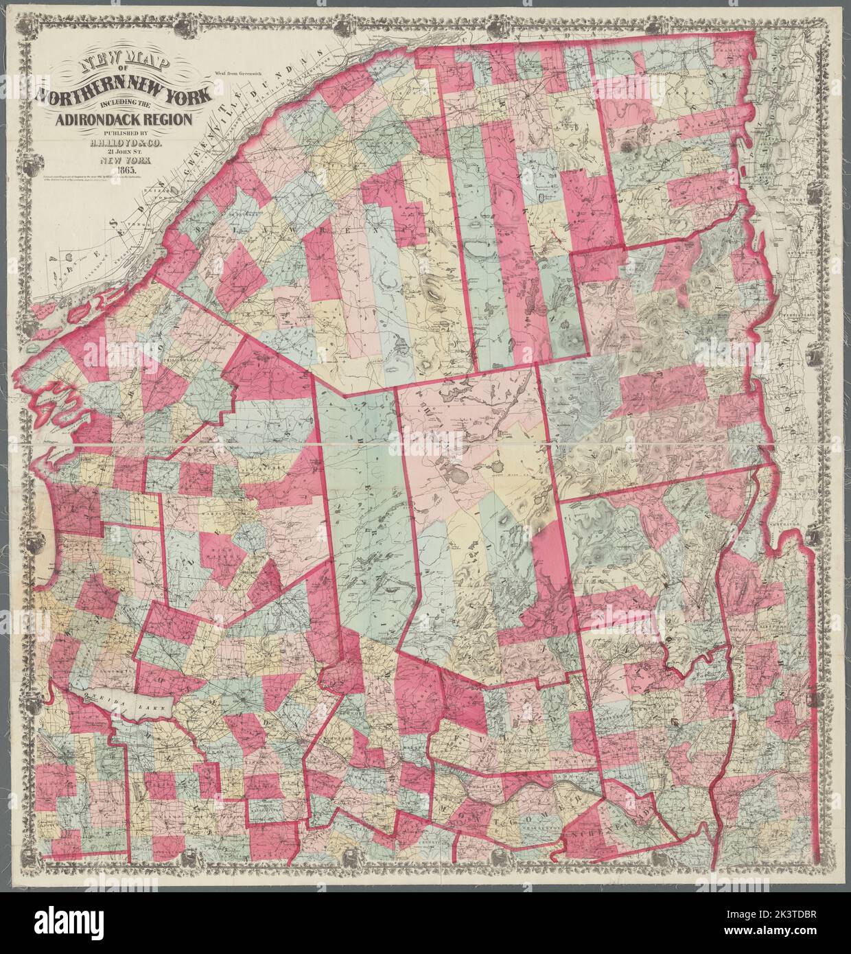 New map of northern New York including the Adirondack Region ...