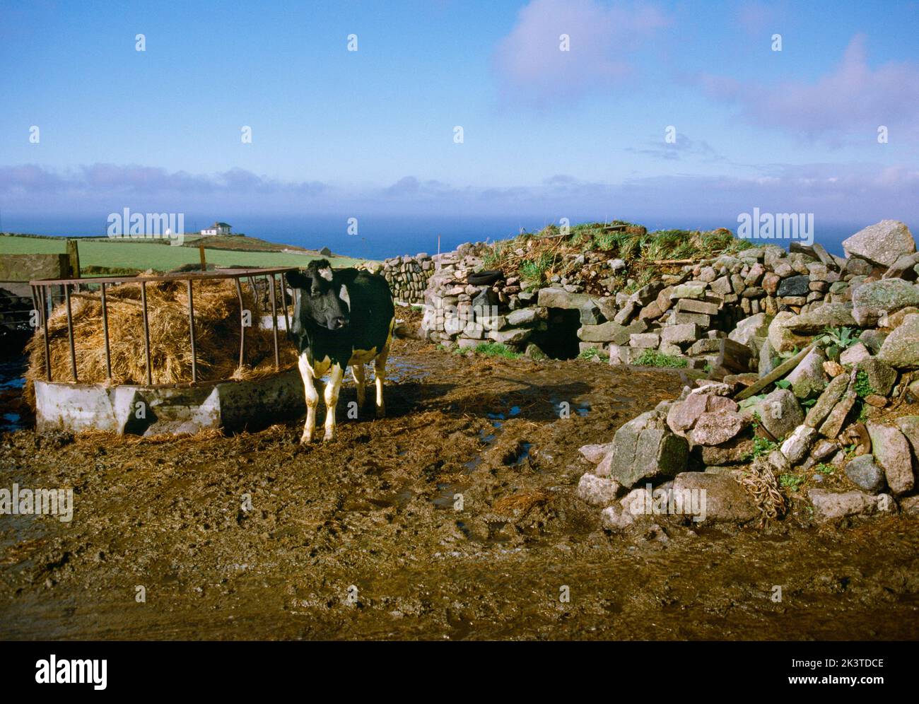 The entrance to the Pendeen Vau Iron Age Fogou, built under massive ...