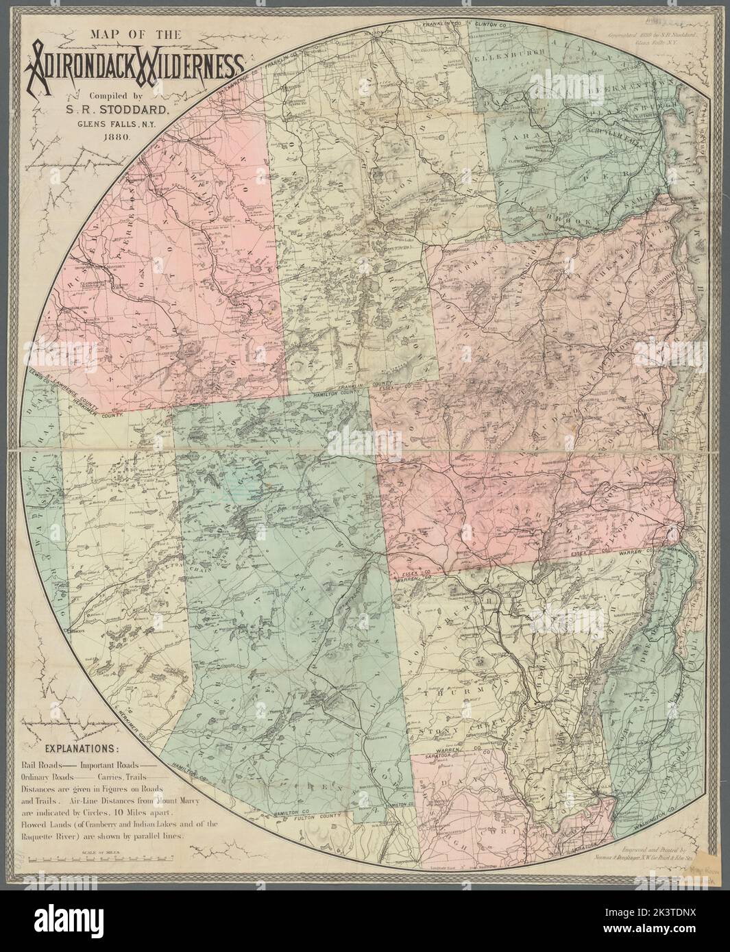 Map of the Adirondack wilderness Adirondack wilderness Cartographic ...