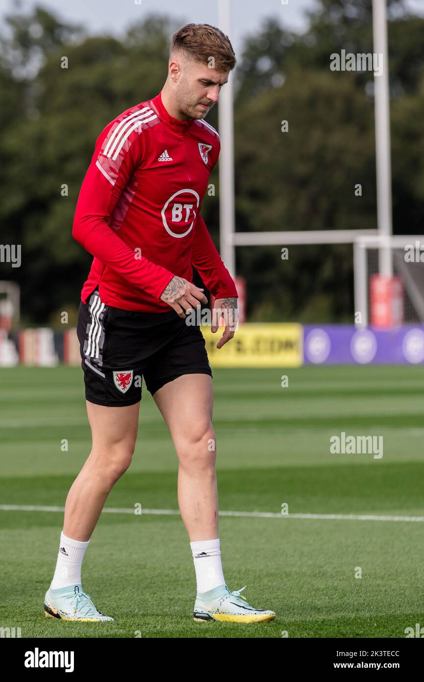 PONTYCLUN, WALES - 20 SEPTEMBER 2022: Wales' Joe Rodon during a ...