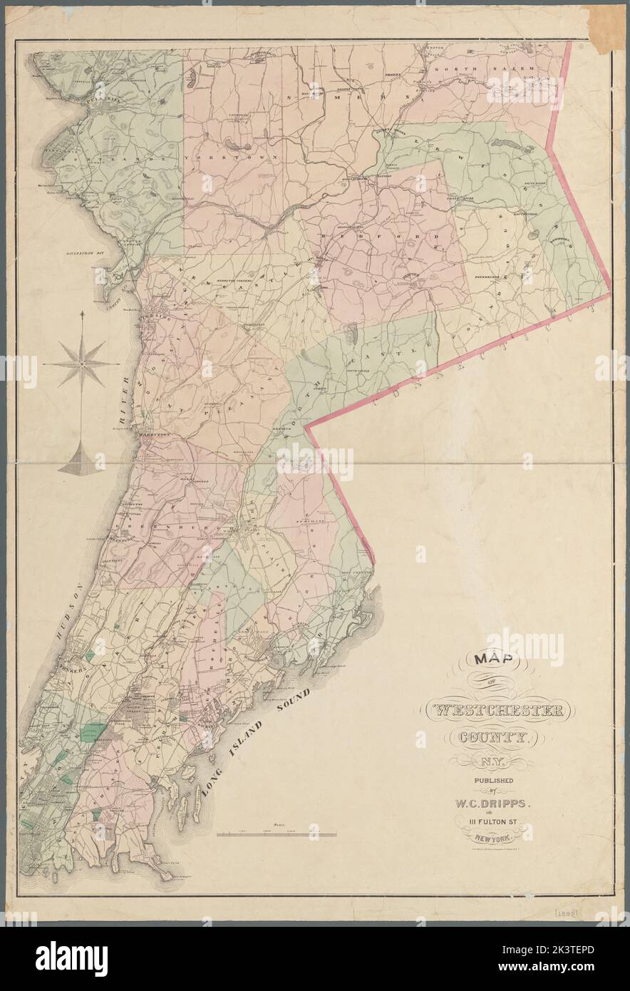 Map of Westchester County, N.Y. Cartographic. Maps. 1895. Lionel Pincus ...