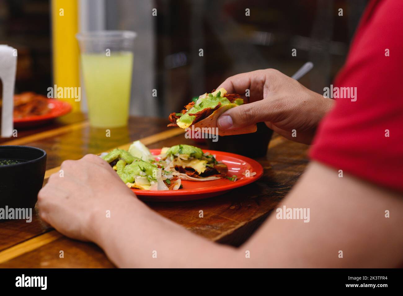 Mexican tacos side view hi-res stock photography and images - Alamy