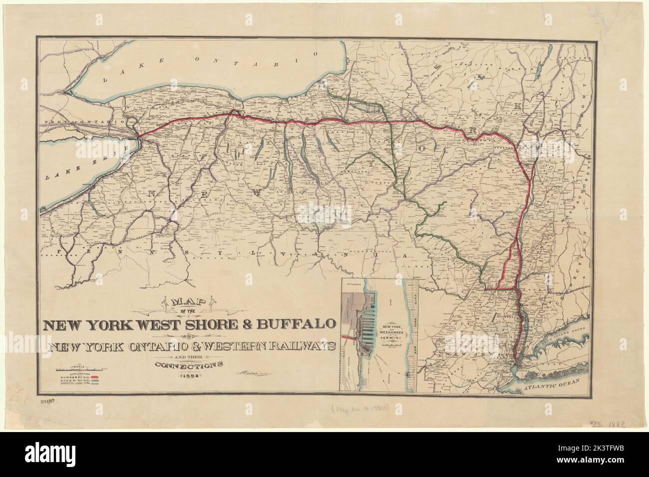 Map of the New York West Shore & Buffalo and New York Ontario & Western ...