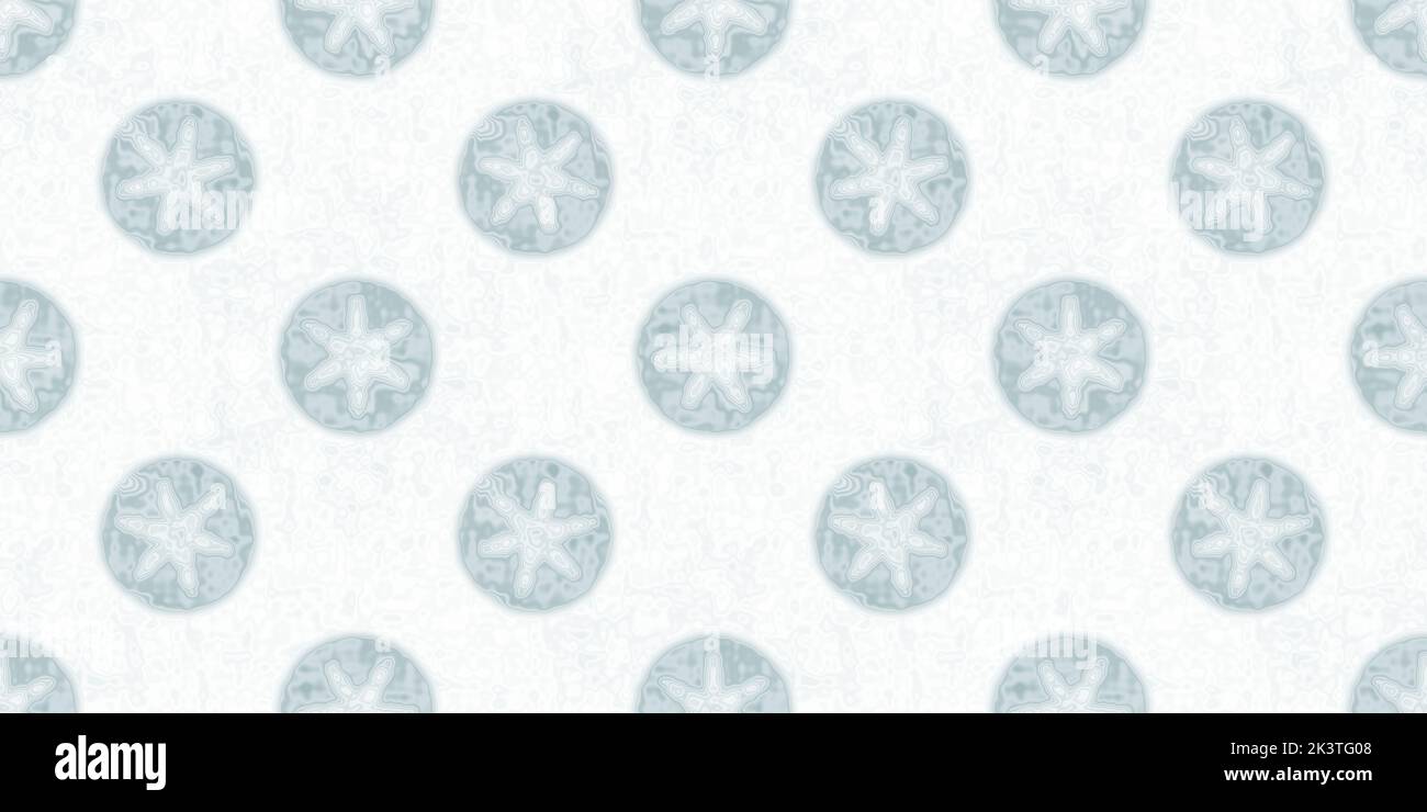 Soft ice blue snow flake border pattern background. Simple minimal ...