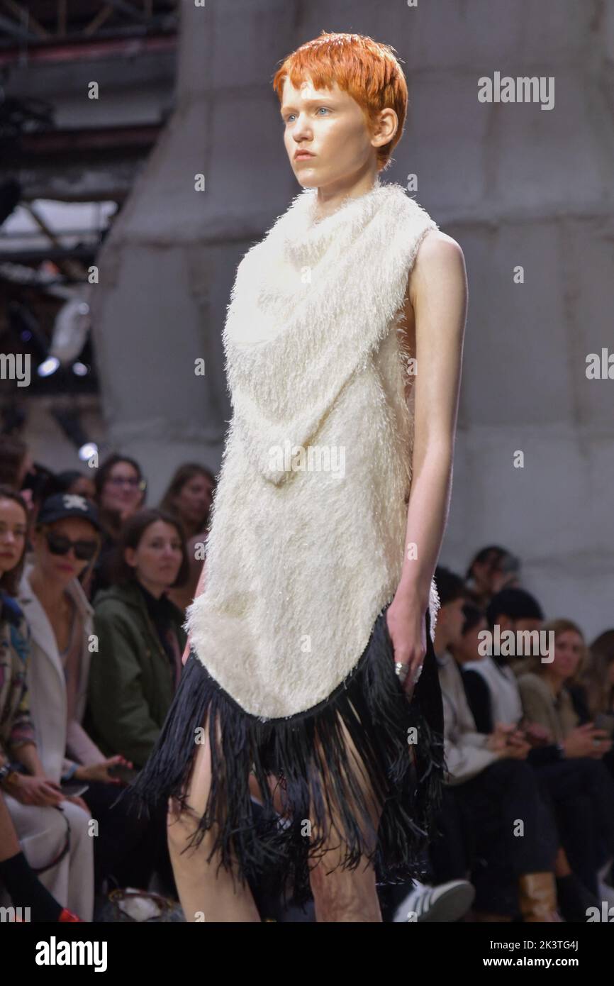 Paris, France, September 28, 2022. A model walks the runway during the ... Paris, France, September 28, 2022. A model walks the runway during the ...