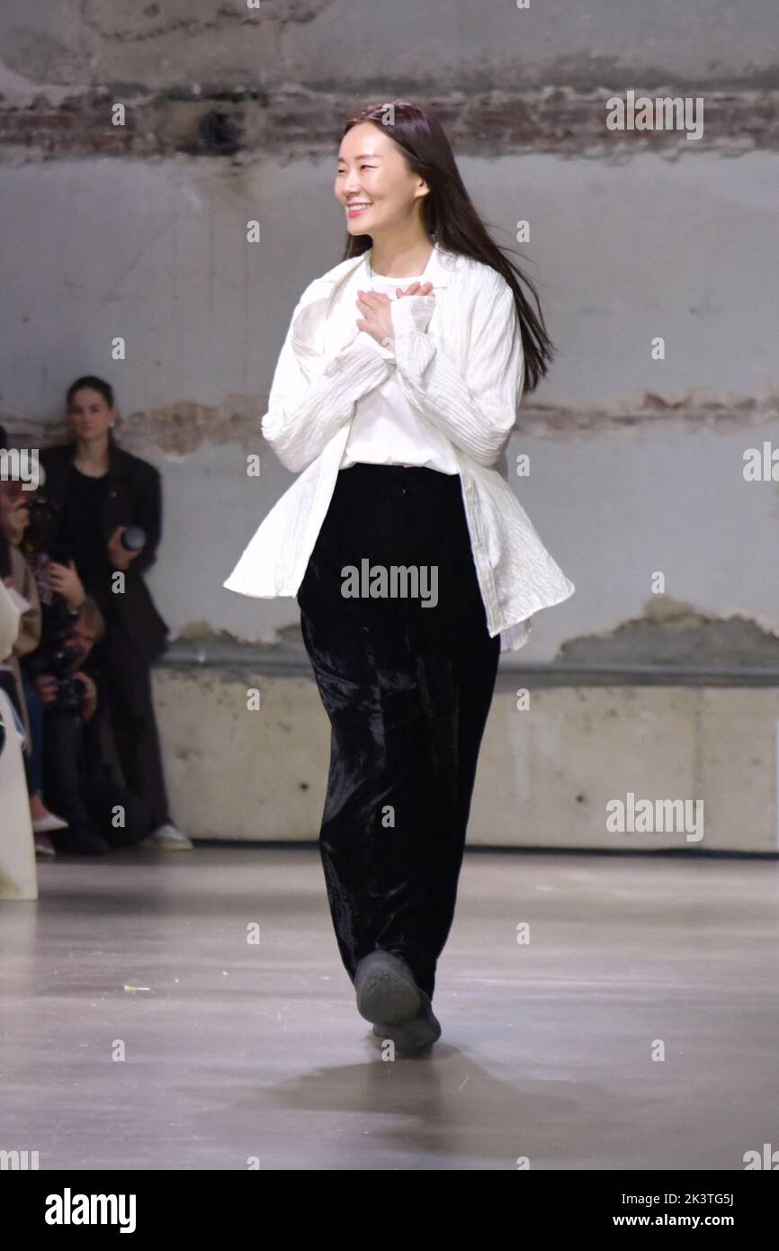 Paris, France, September 28, 2022. Lee Hyemee, designer, walks the ...