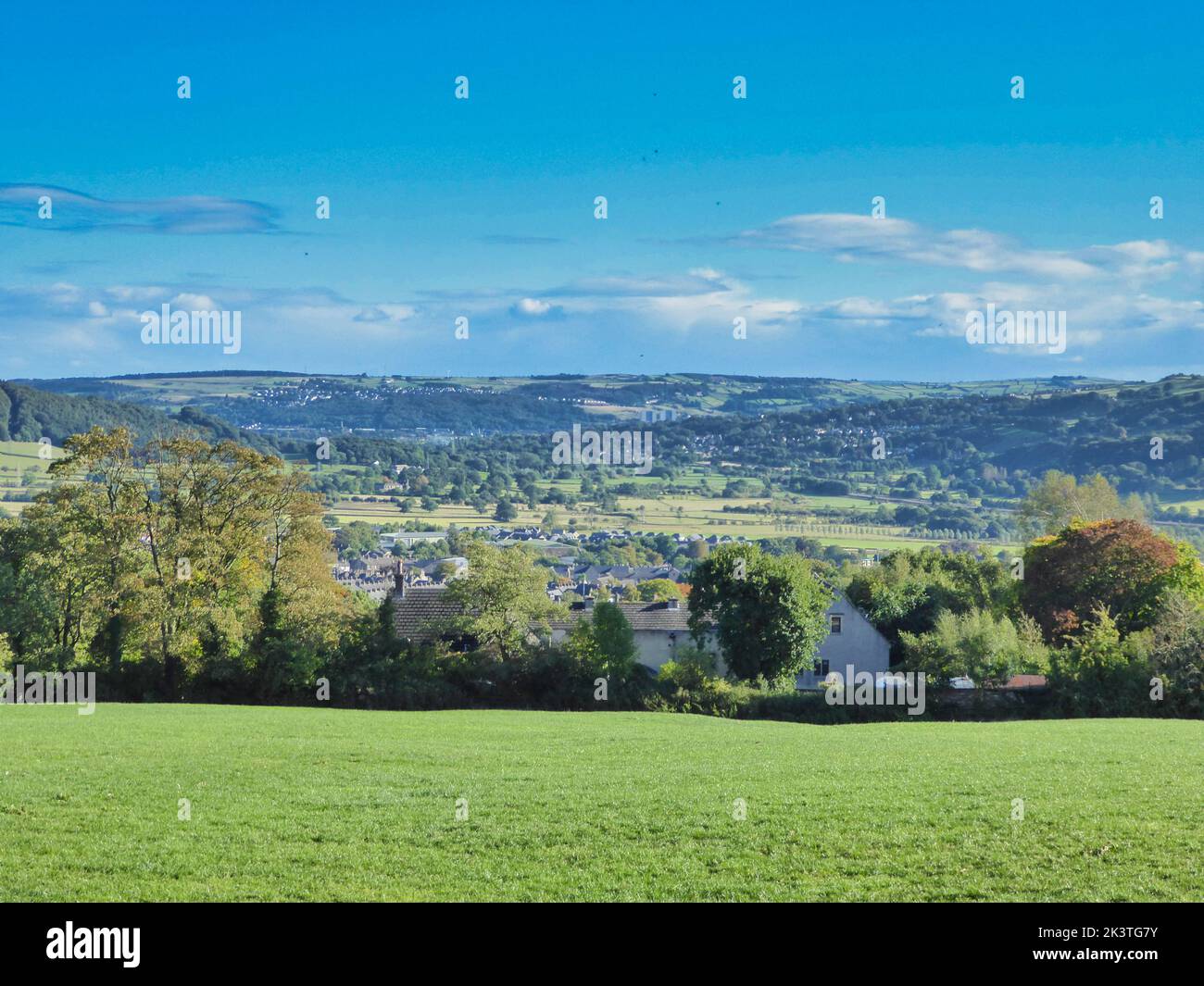 The Wharfe Valley from Silsden Stock Photo - Alamy