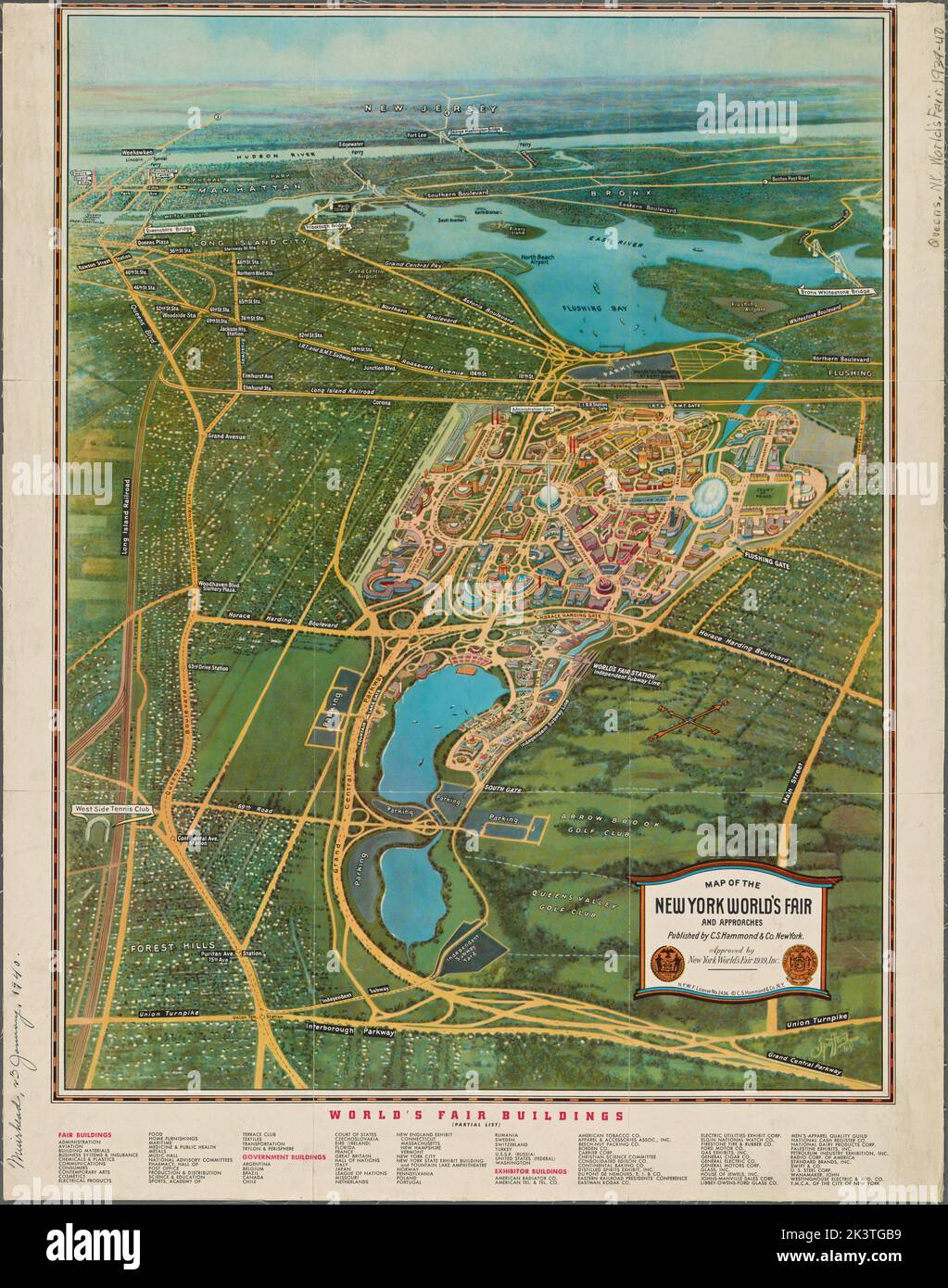Map of the New York world's fair and approaches. 1939 - 1940 ...