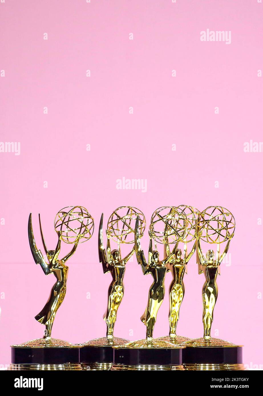 Emmy Awards Trophies, Sep 16, 2022 : Emmy Awards Trophies are displayed ...