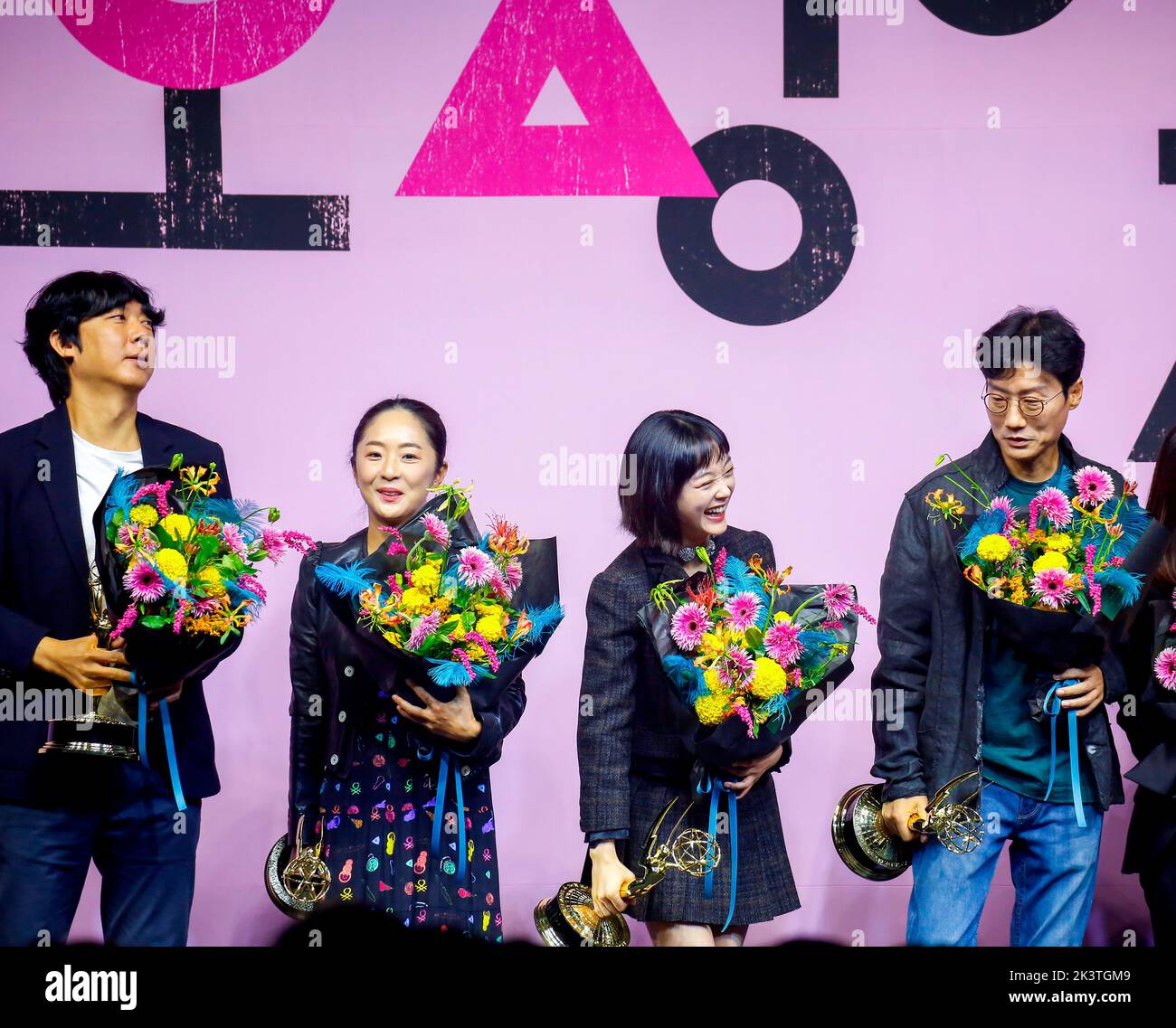 (L-R) Cheong Jai-Hoon, Chae Kyoung-Sun, Lee Yoo-Mi and Hwang Dong-Hyuk ...