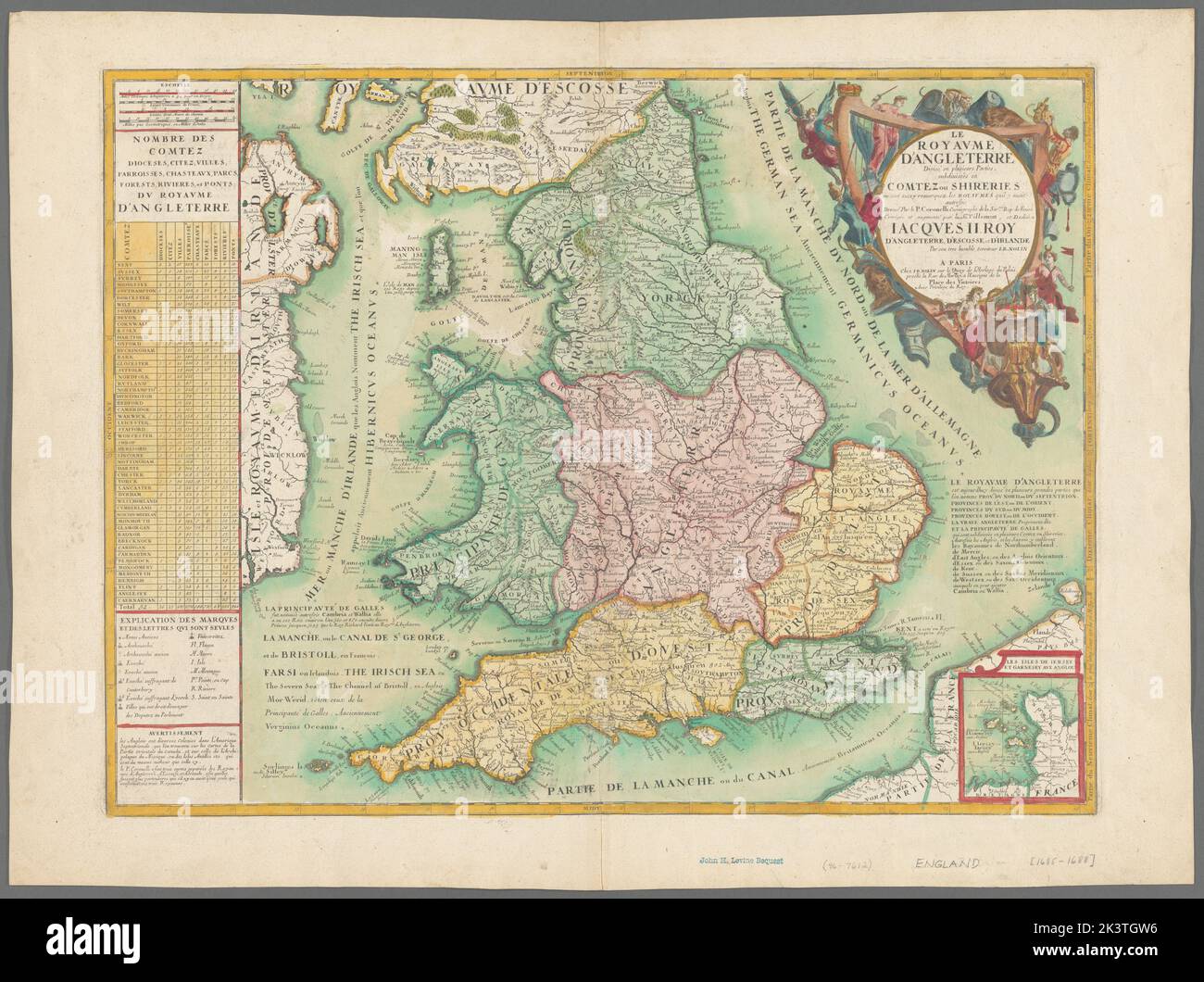 Le royaume d'Angleterre: divisé en plusieurs parties, subdivisées en ...