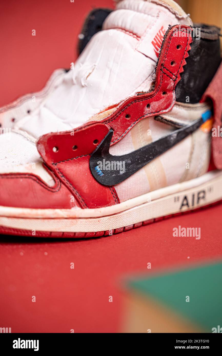 Rare Nike Air Jordan 1 Sneakers. Nike hype sneakers Stock Photo - Alamy
