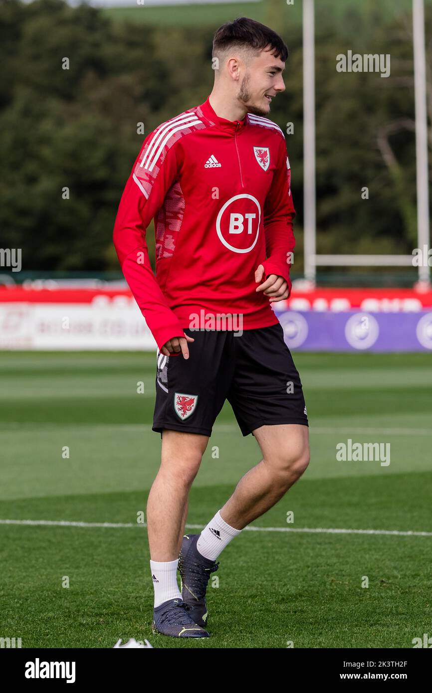 PONTYCLUN, WALES - 20 SEPTEMBER 2022: Wales' Dylan Levitt during a ...