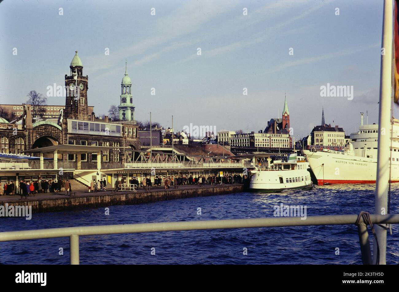 Hamburg harbor, Western Germany, Archives 1969 Stock Photo - Alamy