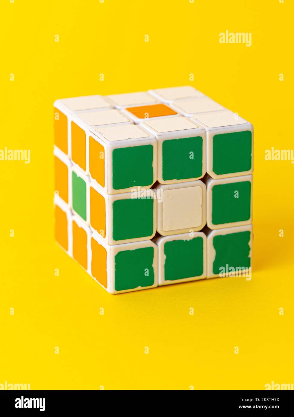 Rubik's Cube three sided logic puzzle Stock Photo - Alamy