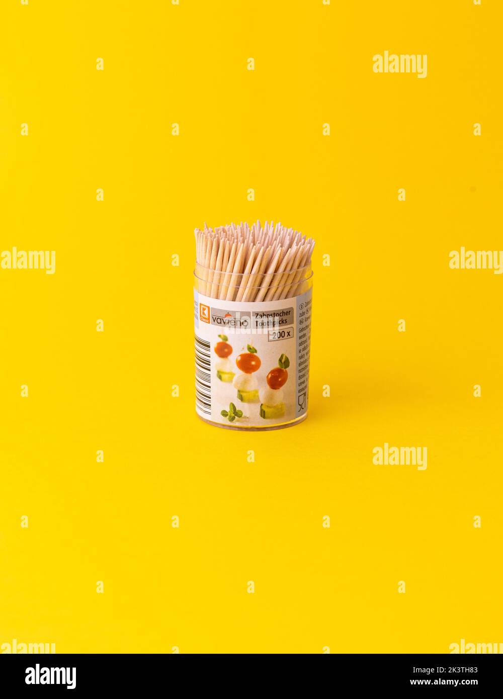 Pack of Toothpicks. Toothpicks sticking out of their package Stock ...