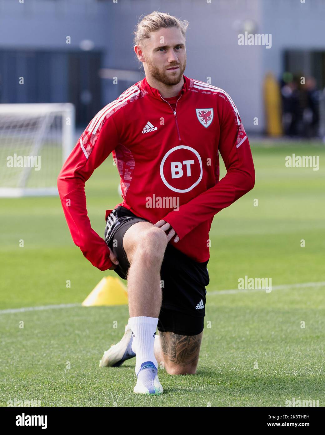 PONTYCLUN, WALES - 20 SEPTEMBER 2022: Wales' Wes Burns during a ...