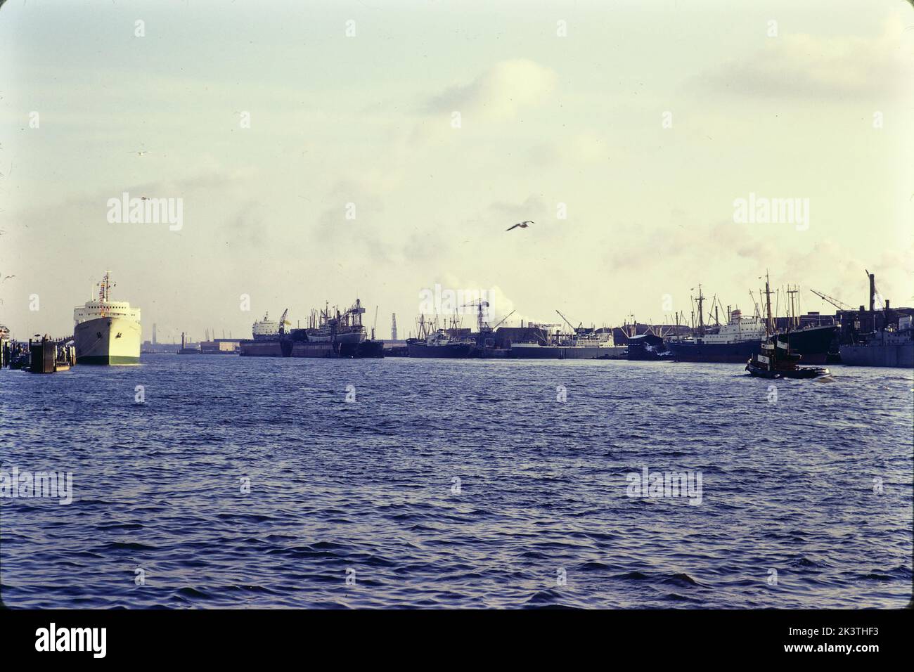 Hamburg harbor, Western Germany, Archives 1969 Stock Photo - Alamy