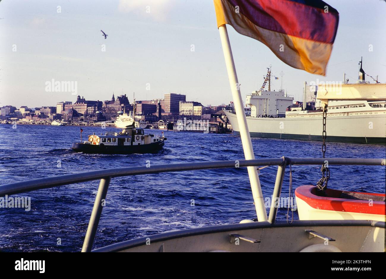 Hamburg harbor, Western Germany, Archives 1969 Stock Photo - Alamy