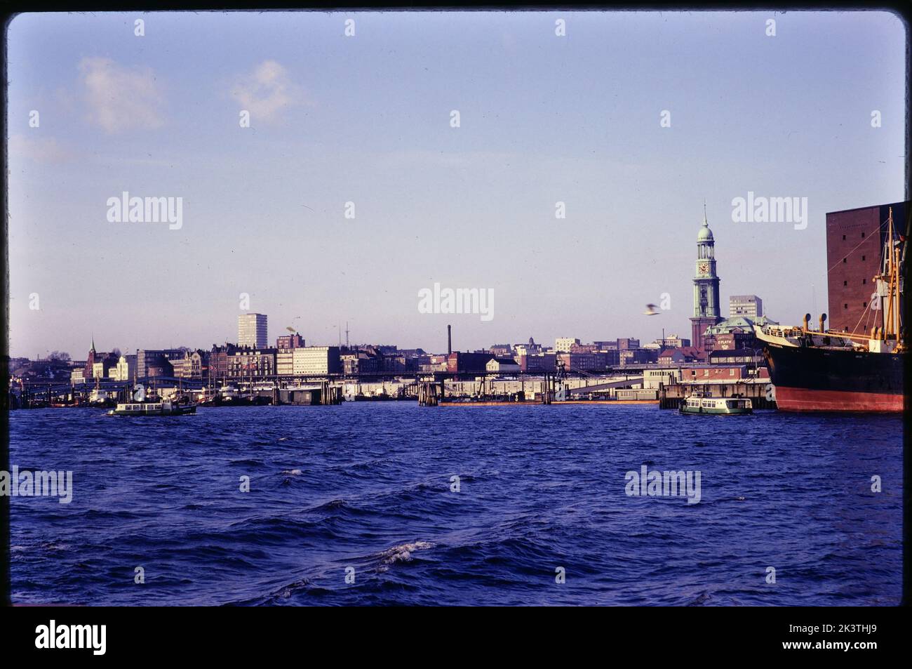 Hamburg harbor, Western Germany, Archives 1969 Stock Photo - Alamy