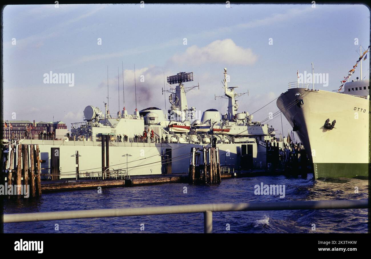 HMS Kent, Hamburg harbor, Western Germany, Archives 1969 Stock Photo ...
