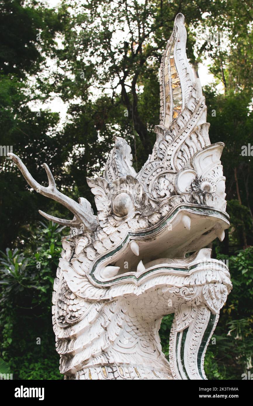 Phayanak animal ancient statue in temple of Thailand Stock Photo - Alamy
