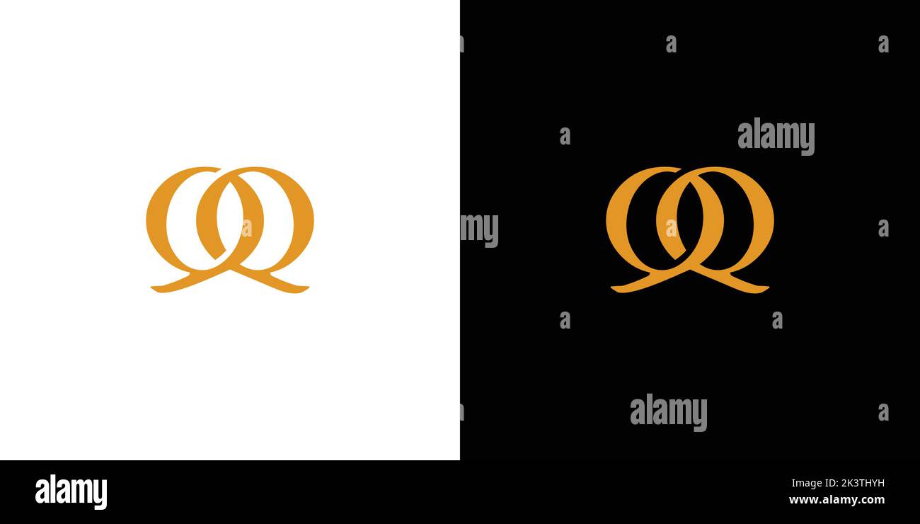 Qq modern logo design Stock Vector Images - Alamy