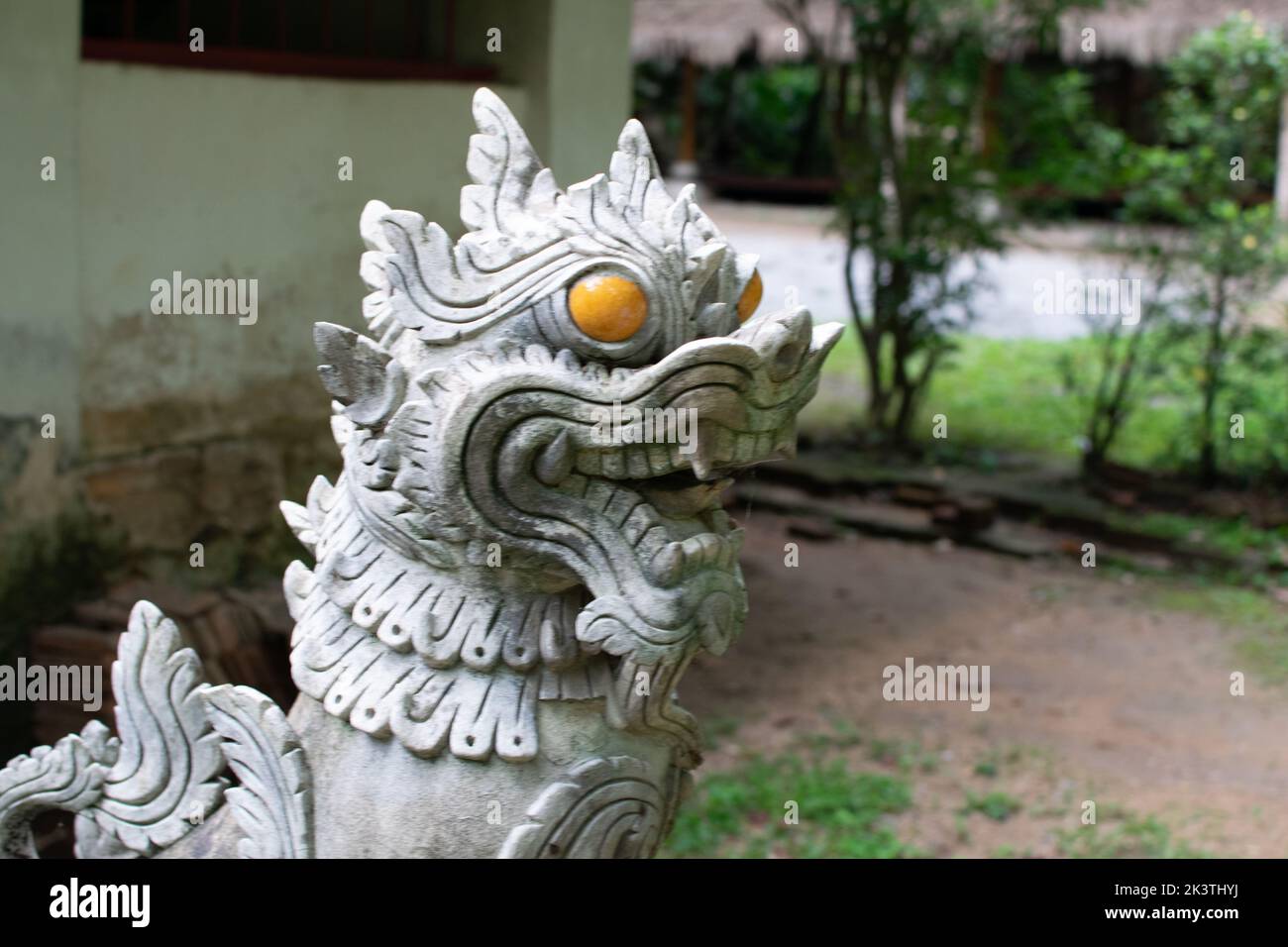 Animal ancient statue in temple of Thailand Stock Photo - Alamy