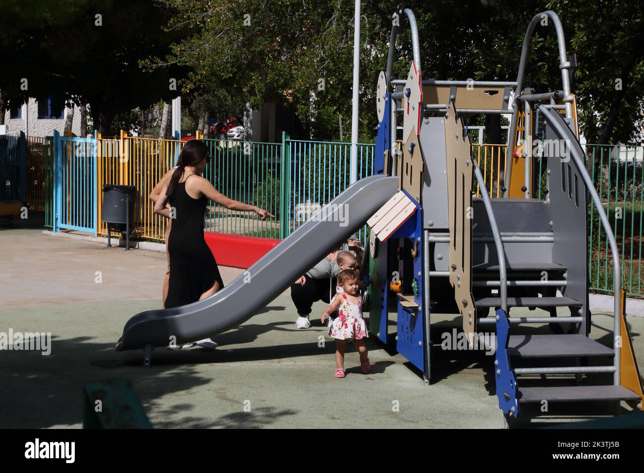 Greek playground hi-res stock photography and images - Alamy
