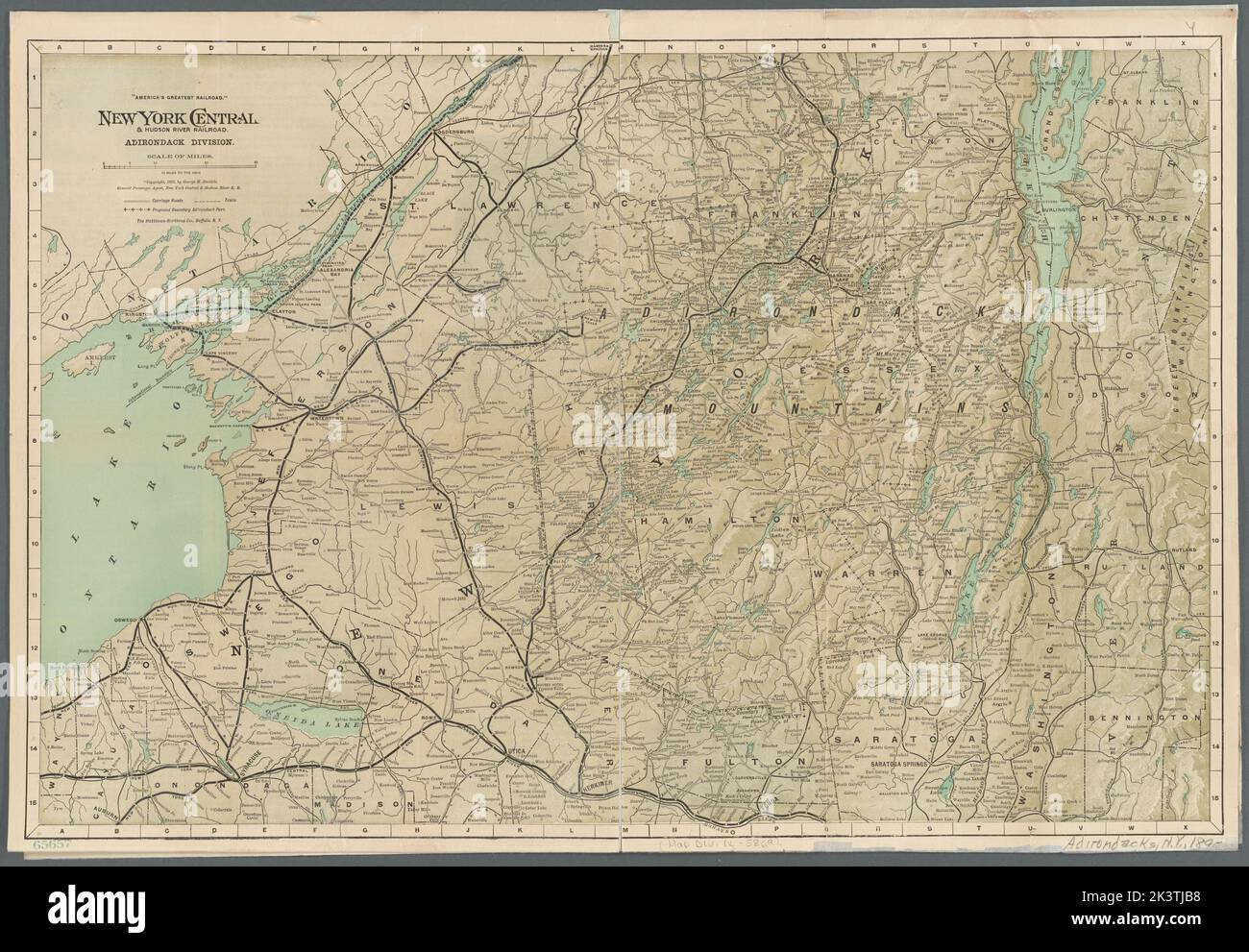 New York Central & Hudson River Railroad, Adirondack Division New York ...