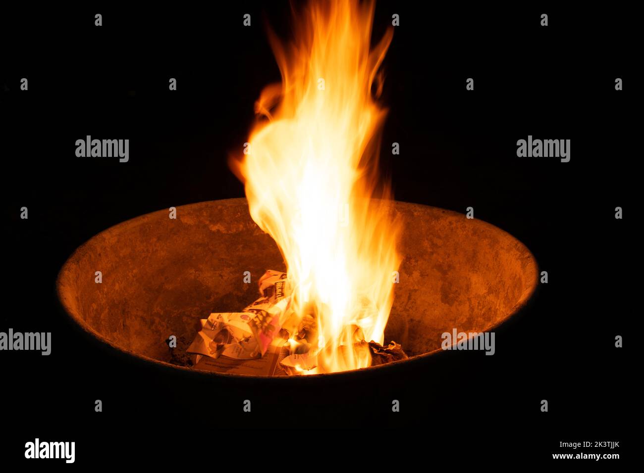 Close-Up Of Fire Against Black Background Burning Stock Photo - Alamy