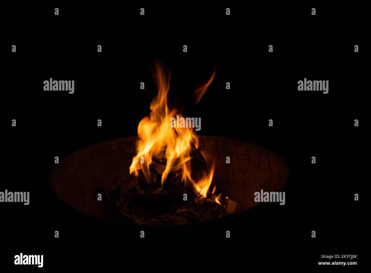 Close-Up Of Fire Against Black Background Burning Stock Photo - Alamy