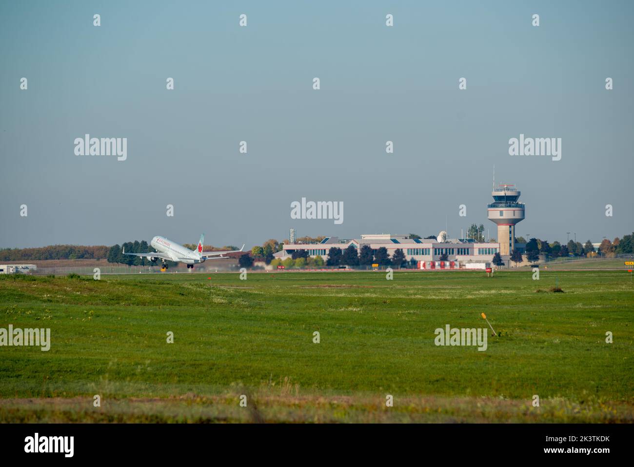 Air Canada commercial jet aircraft taking off the Ottawa McDonald ...