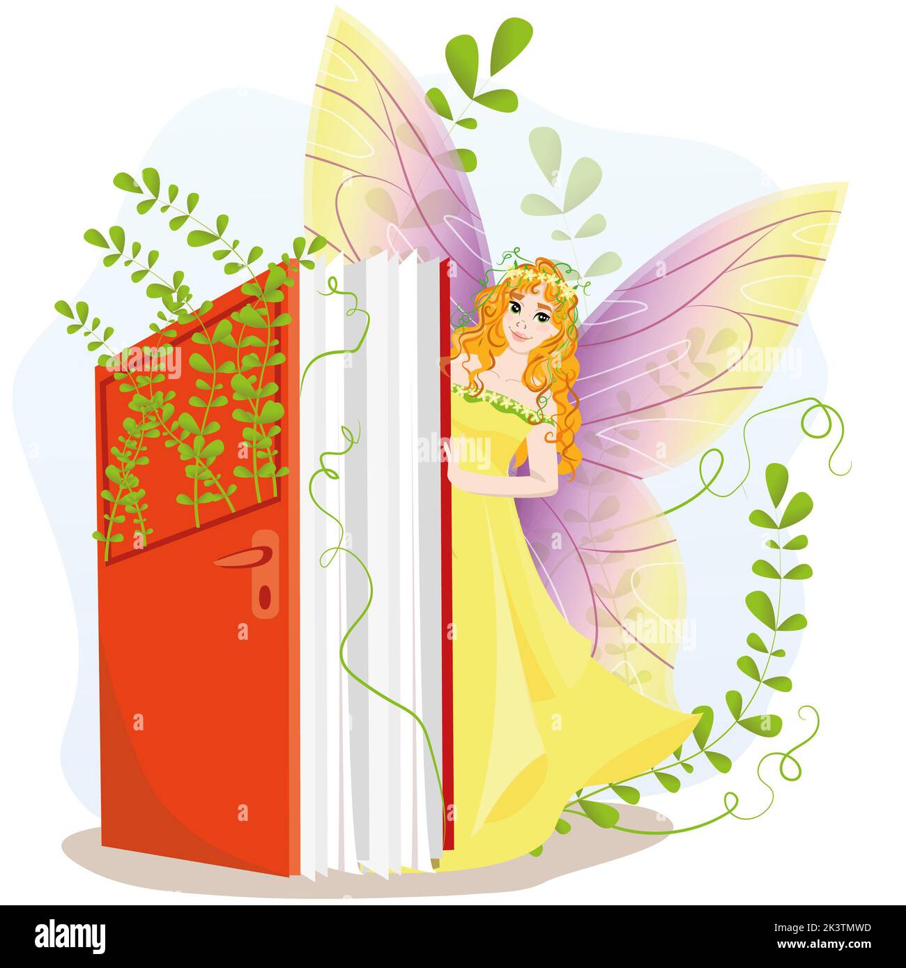 Cute Little Princess Kids Reading Fairy Tale Books Library Poster ...