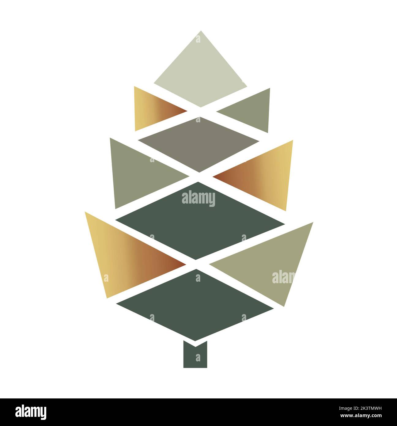 Pinecone Icon Vector. logo fir cone. geometric and minimalist style ...