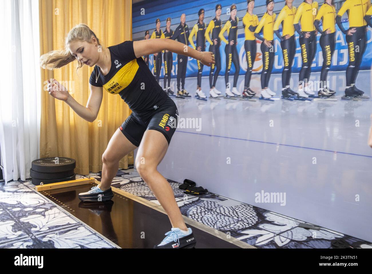 WOLVEGA - Jutta Leerdam during the team presentation of the skating ...