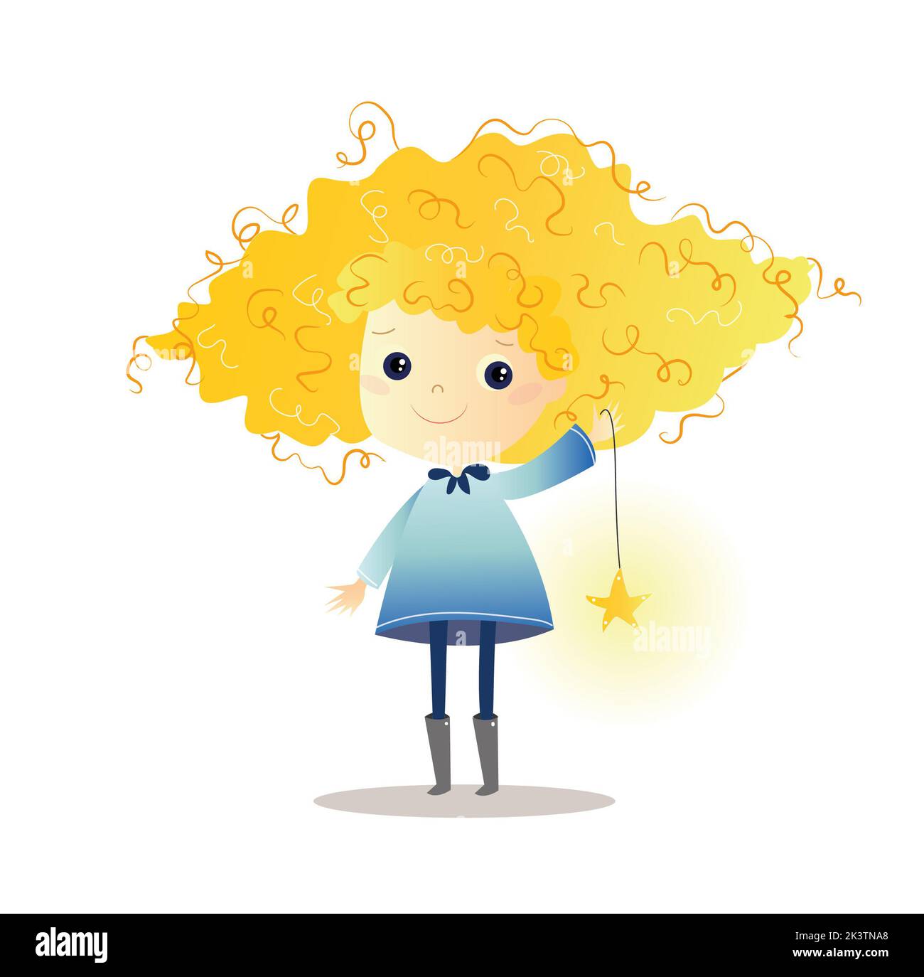 Young girl caught her dream. Happiness, luck, success. New ...