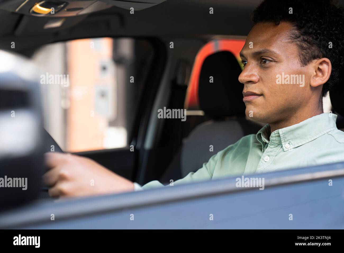 Car side shot person inside hi-res stock photography and images - Alamy