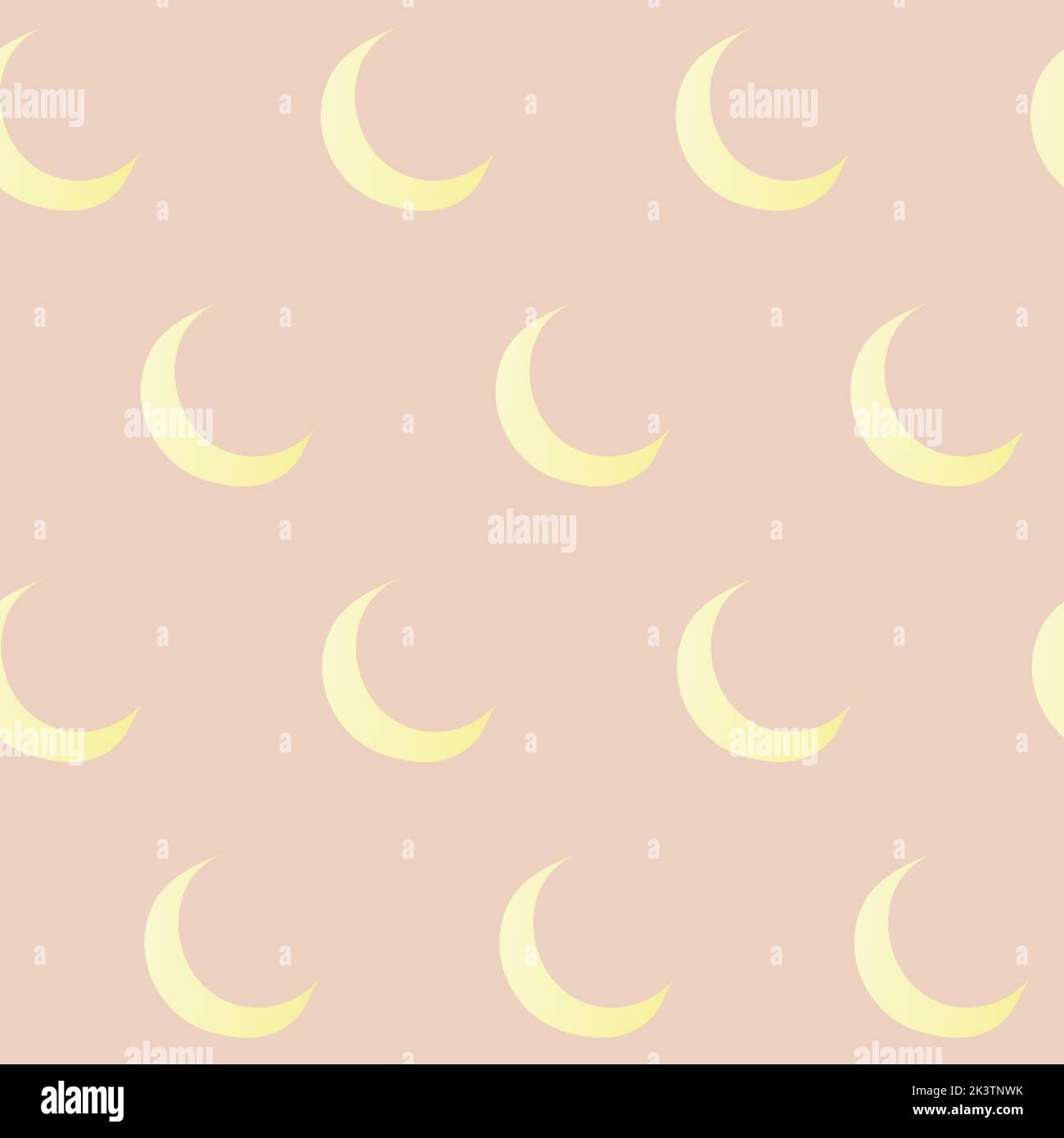 Cute Seamless childish pattern with hand drawn white stars and moon ...
