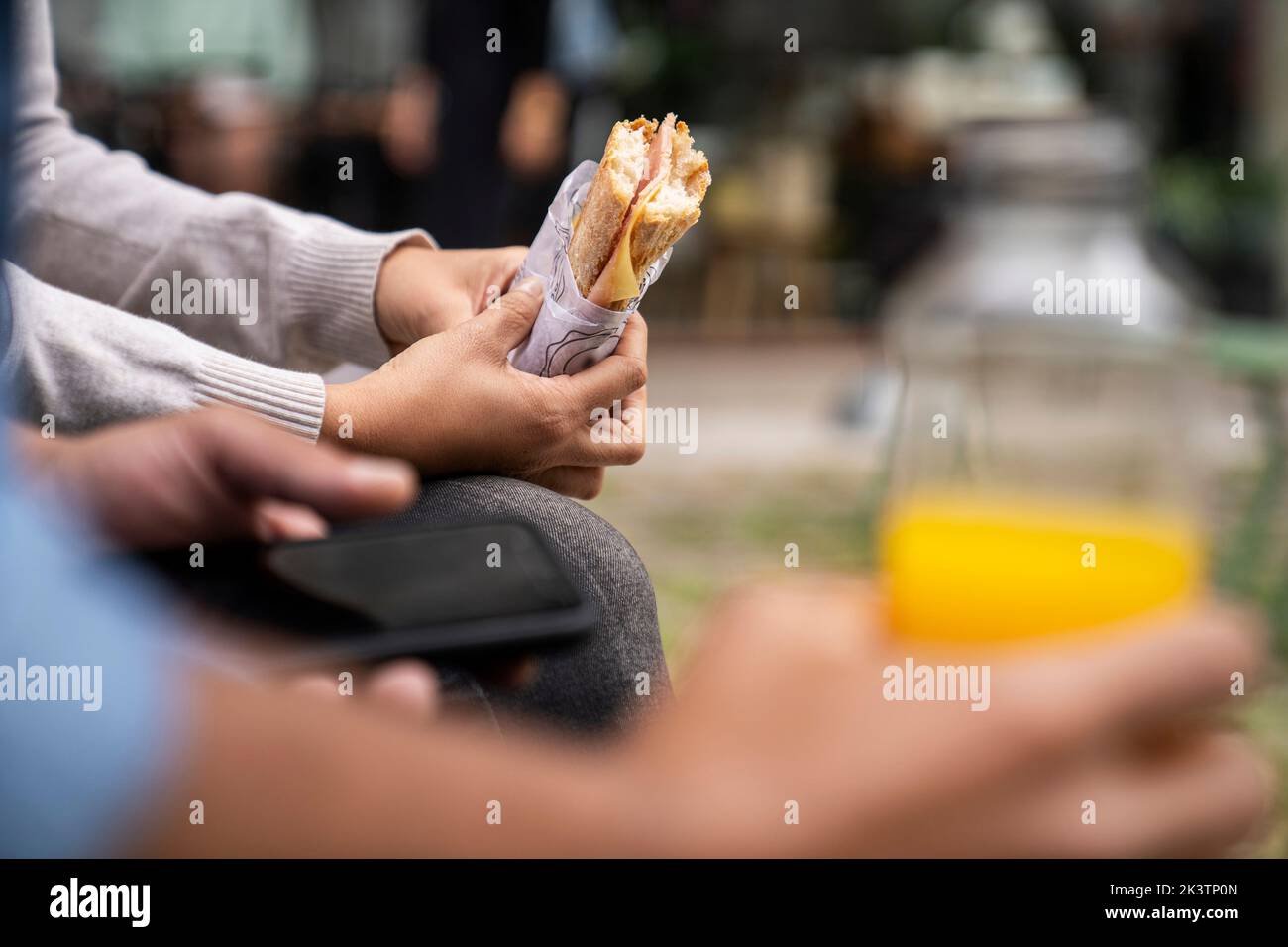 Human sandwich hi-res stock photography and images - Alamy