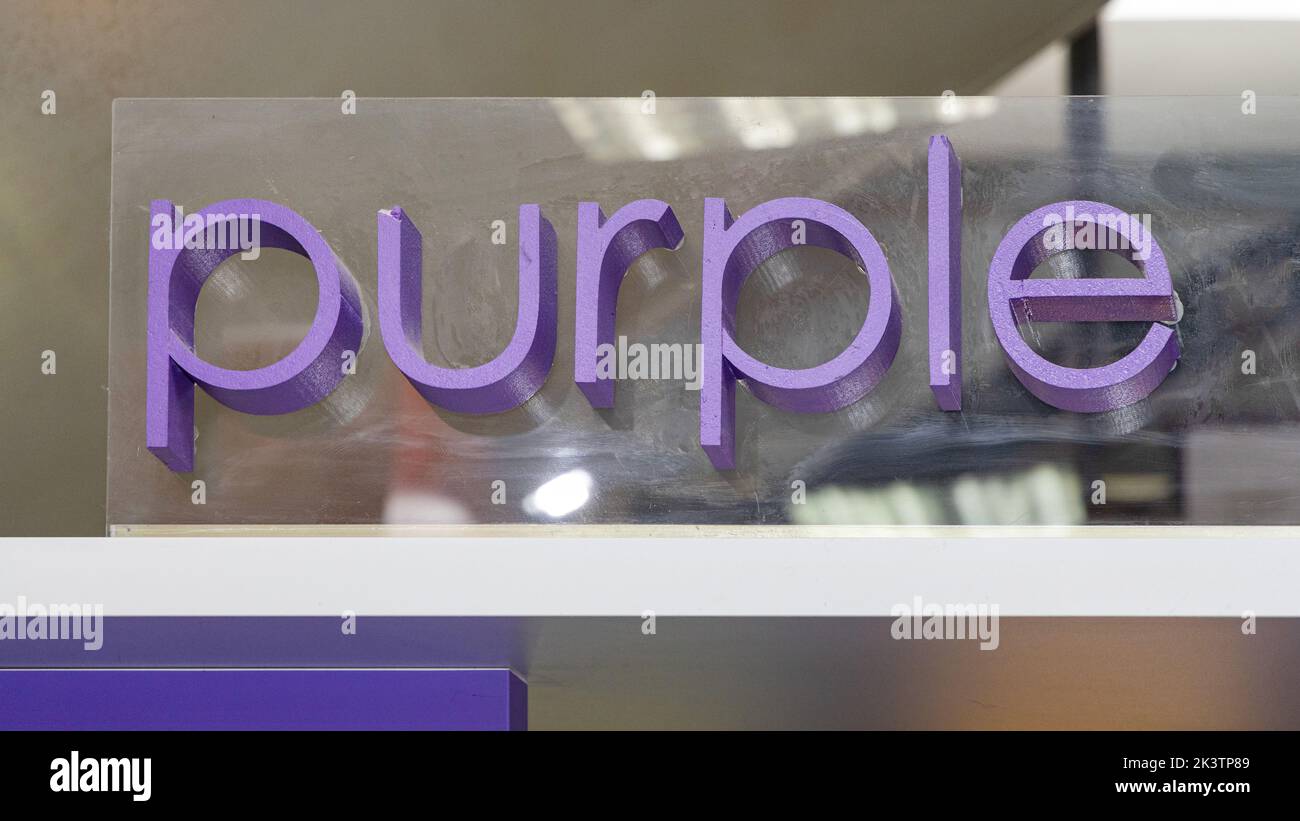 Purple letters hi-res stock photography and images - Alamy